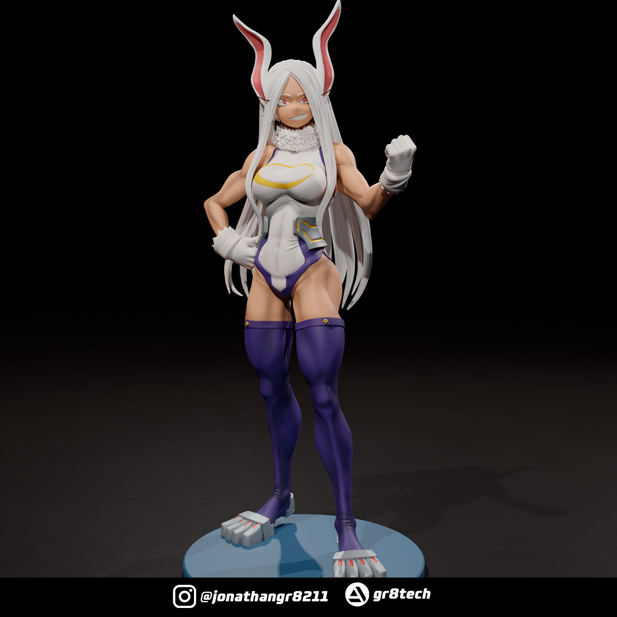 Mirko - My Hero Academia 3D model 3D printable | CGTrader