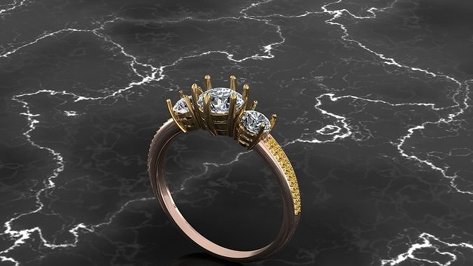 3 dimond Ring 3D model | CGTrader