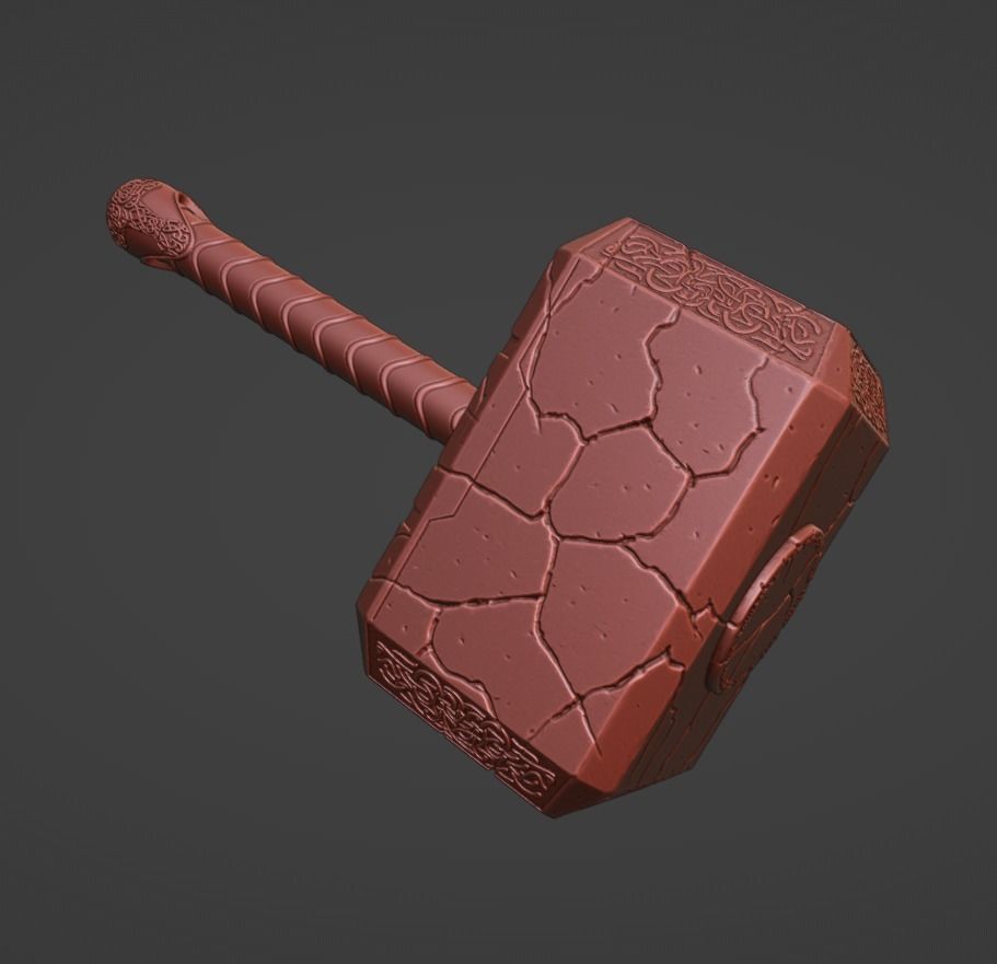 New Mjolnir 3D model 3D printable | CGTrader