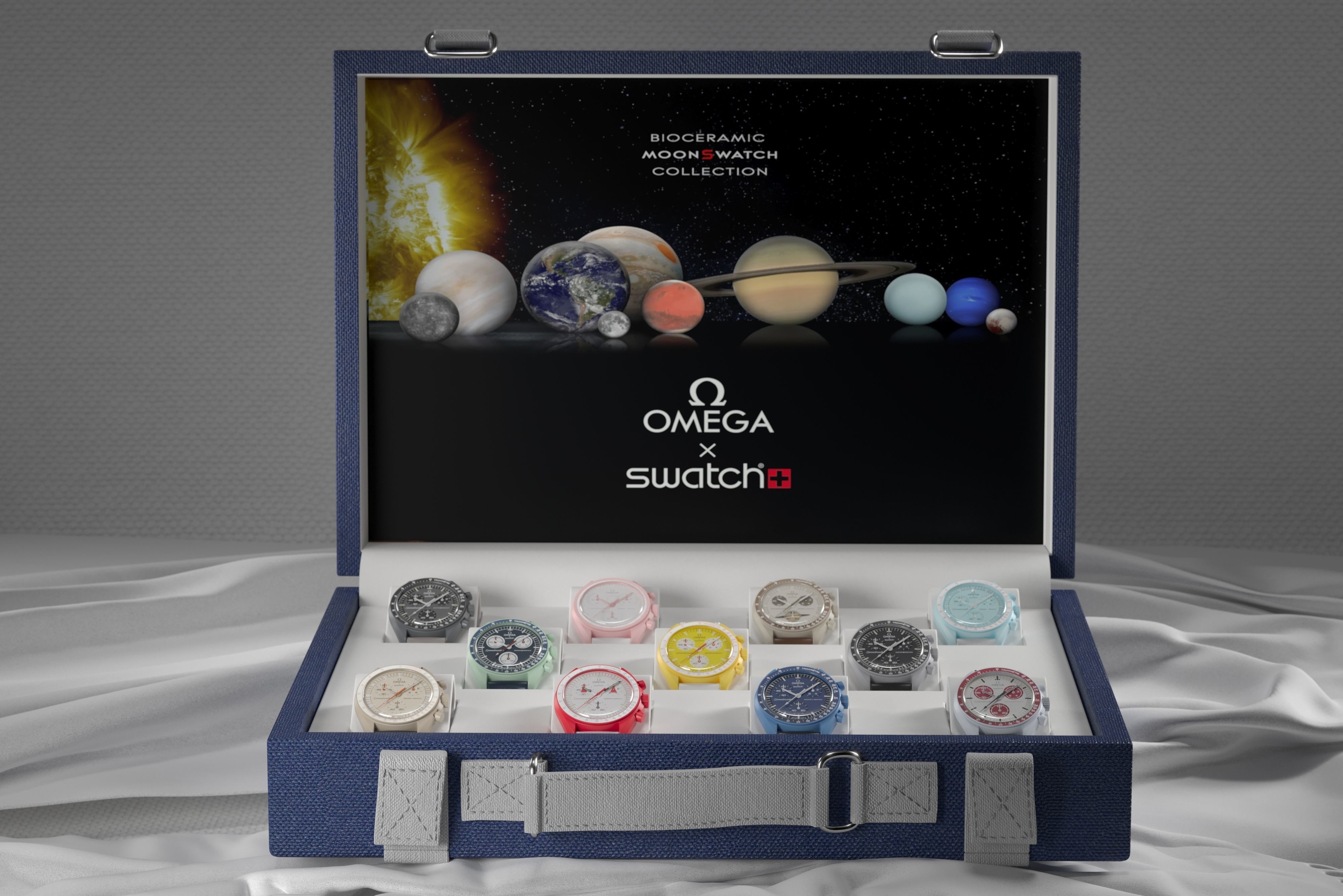 3D model Swatch X Omega MoonSwatch Full collection Briefcase VR / AR ...
