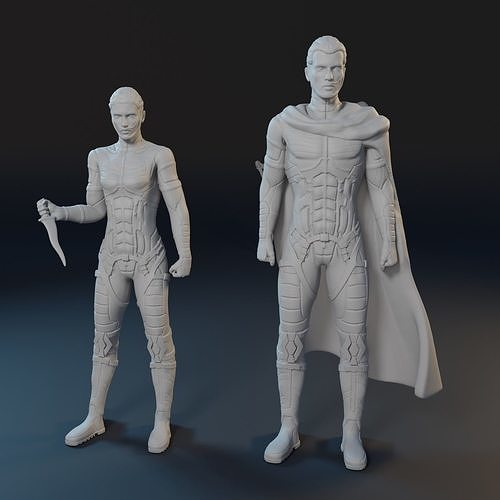 Dune movie characters 3D model 3D printable | CGTrader