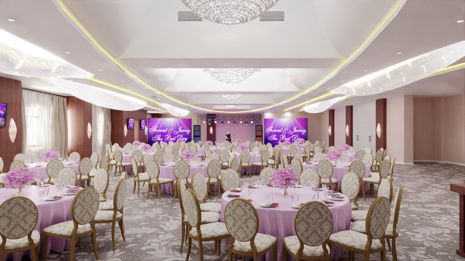 Almaty Solis banquet hall 3D model animated | CGTrader