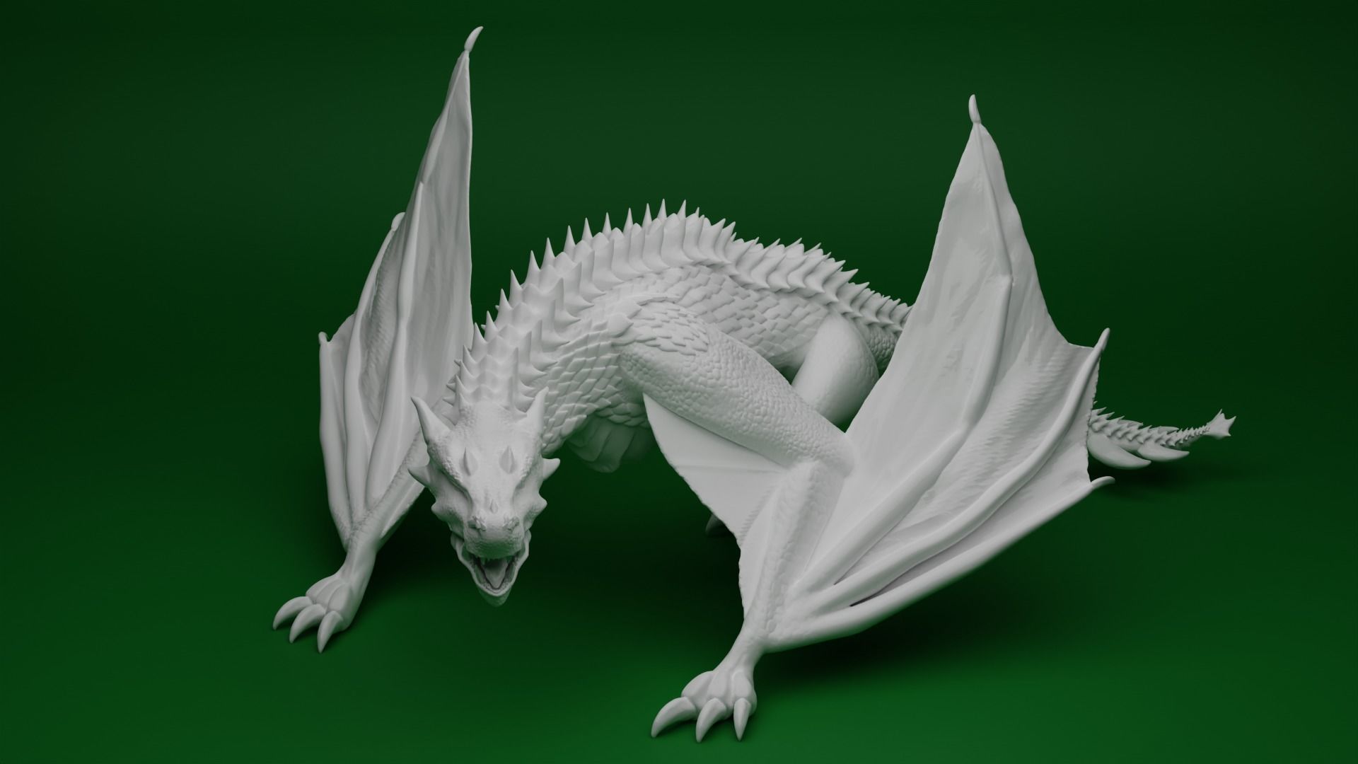 Green Wyvern 3D model 3D printable | CGTrader