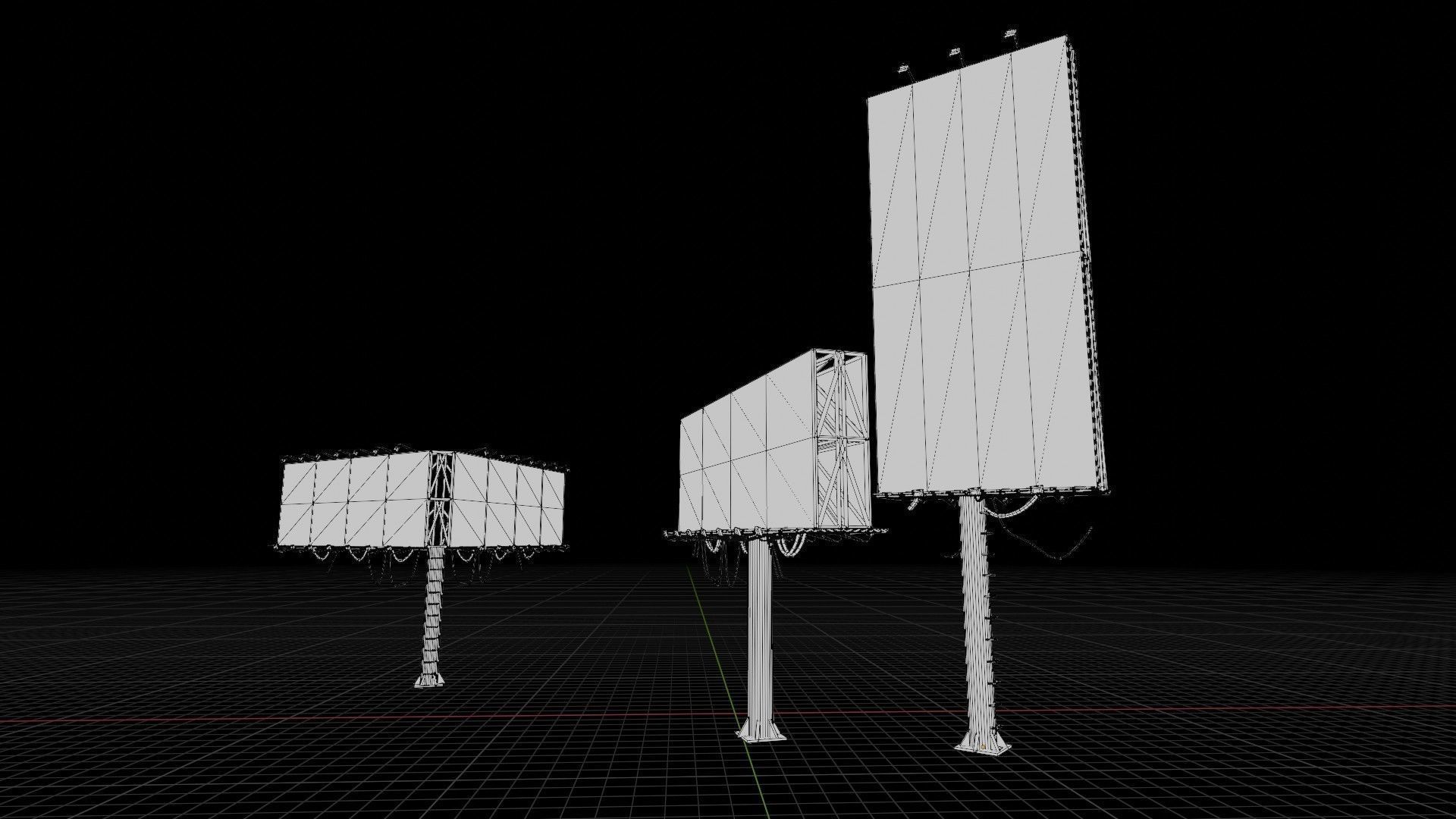 3D model blender procedure billboard generator VR / AR / low-poly ...