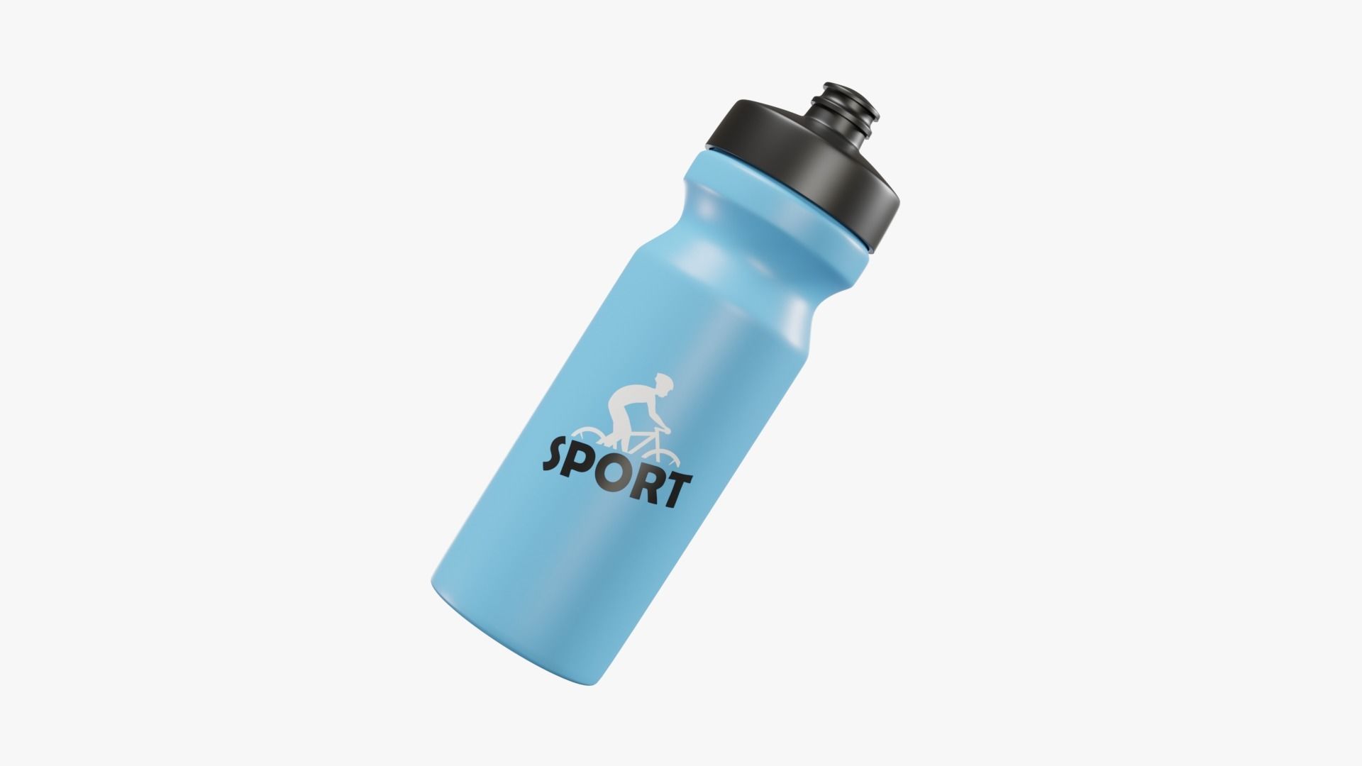 Sports Bottle Blue With Black Cap 3D model | CGTrader