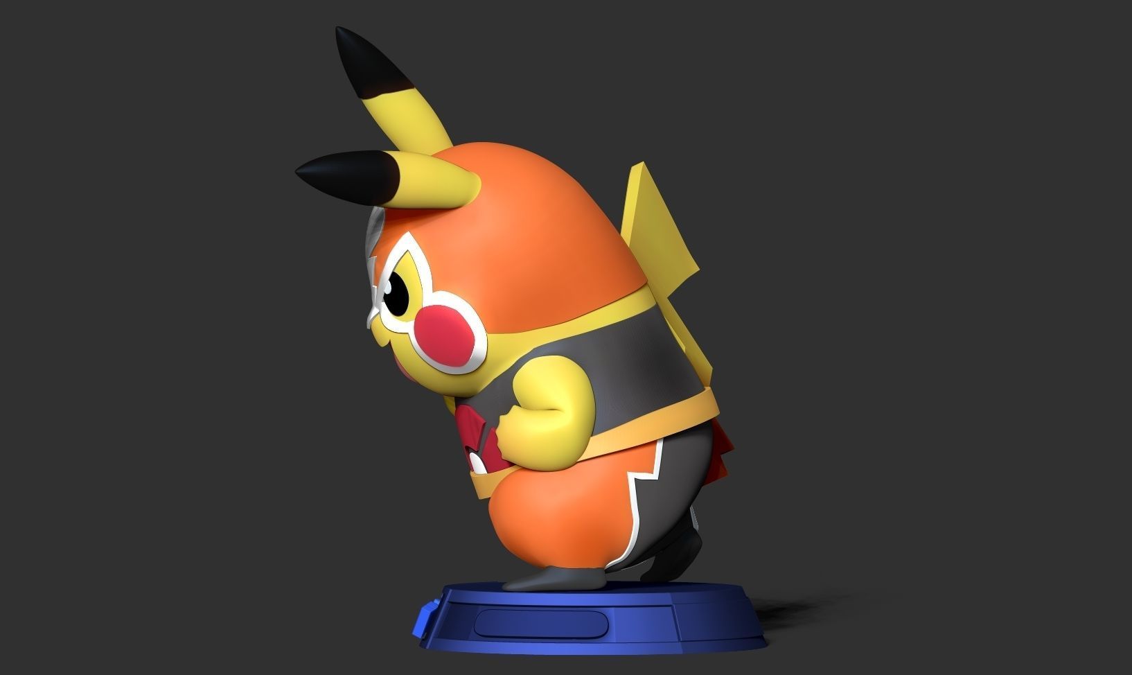 Pikachu Libre 3D model 3D printable | CGTrader