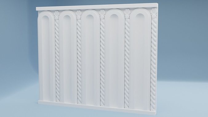 Frieze wall panel with ropes 3D model | CGTrader