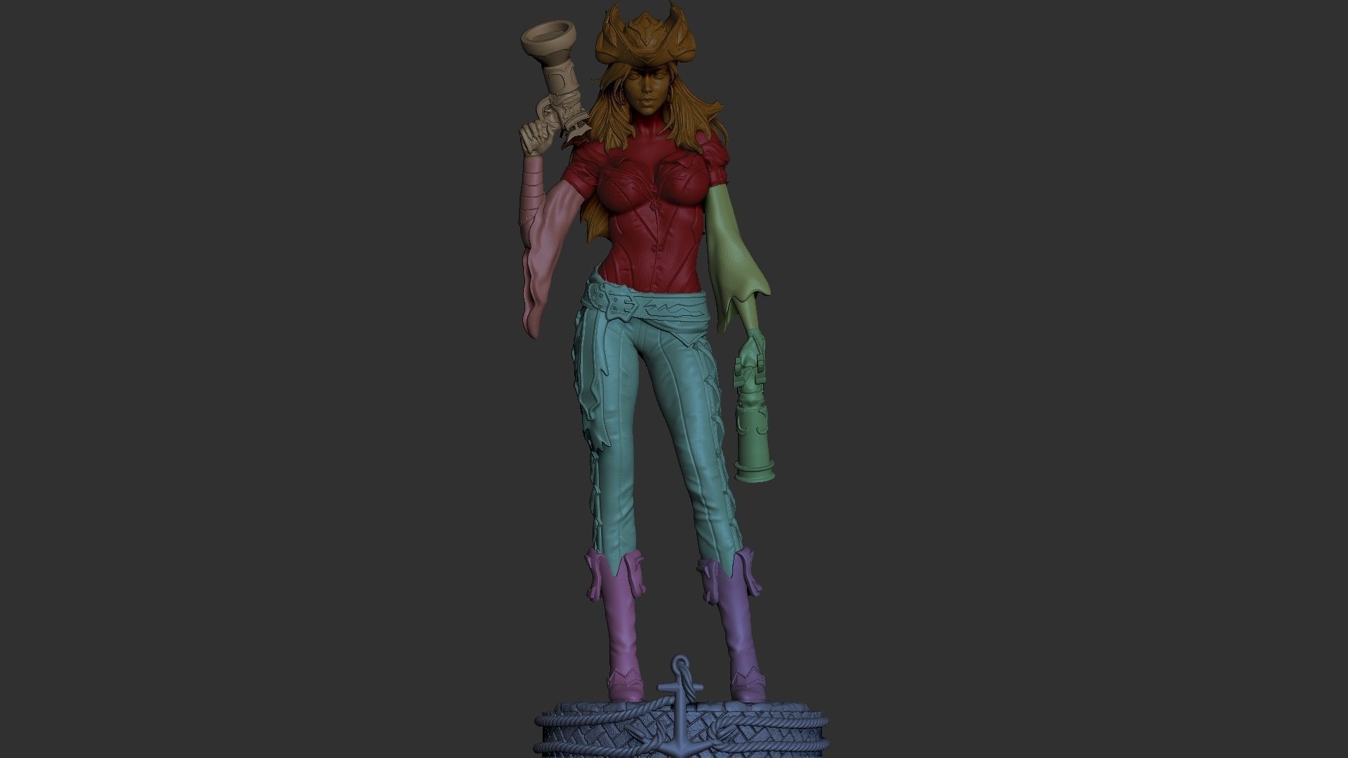 Miss Fortune 3D Print 3D model 3D printable | CGTrader