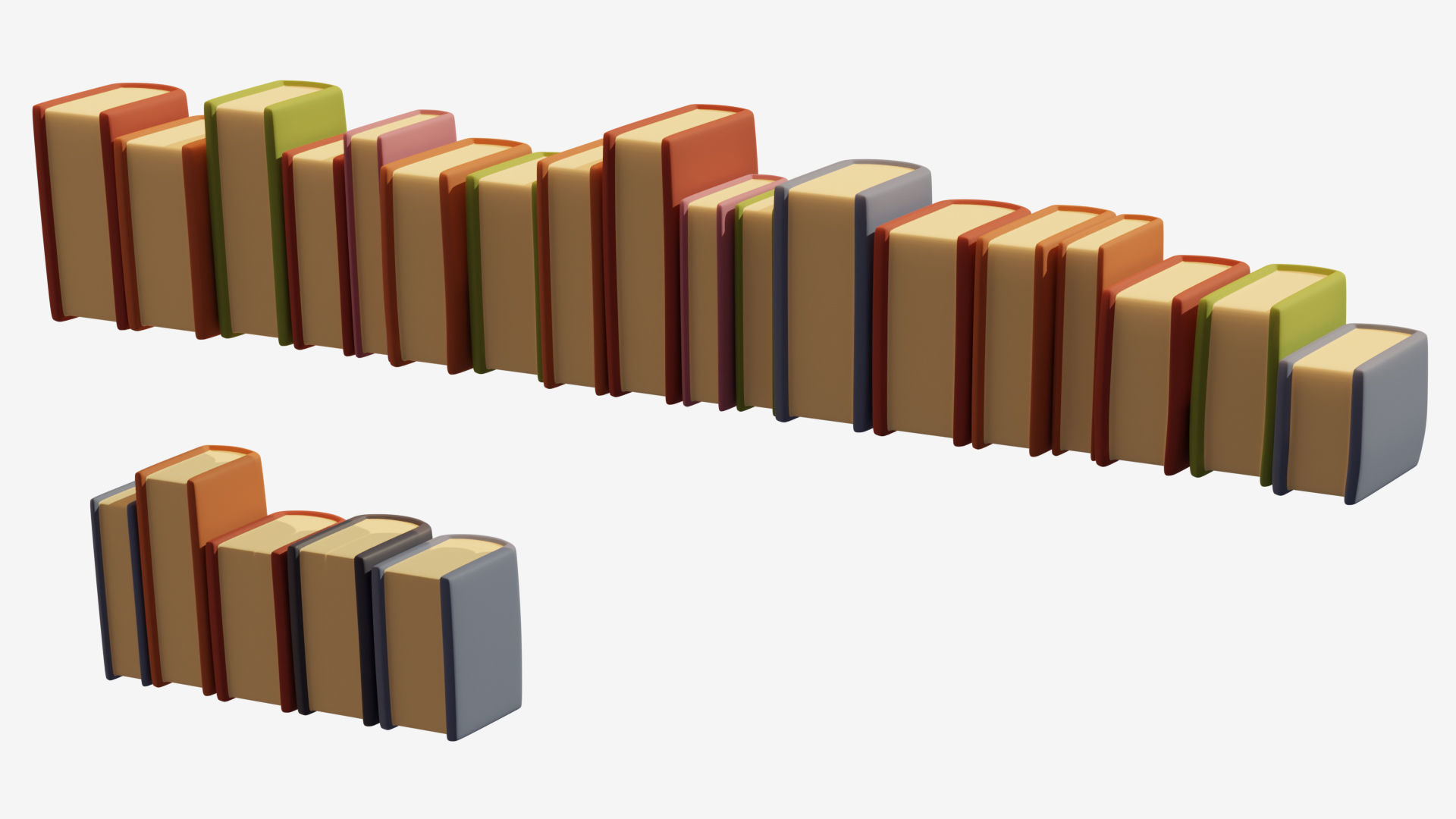 3D model Low poly books VR / AR / low-poly | CGTrader