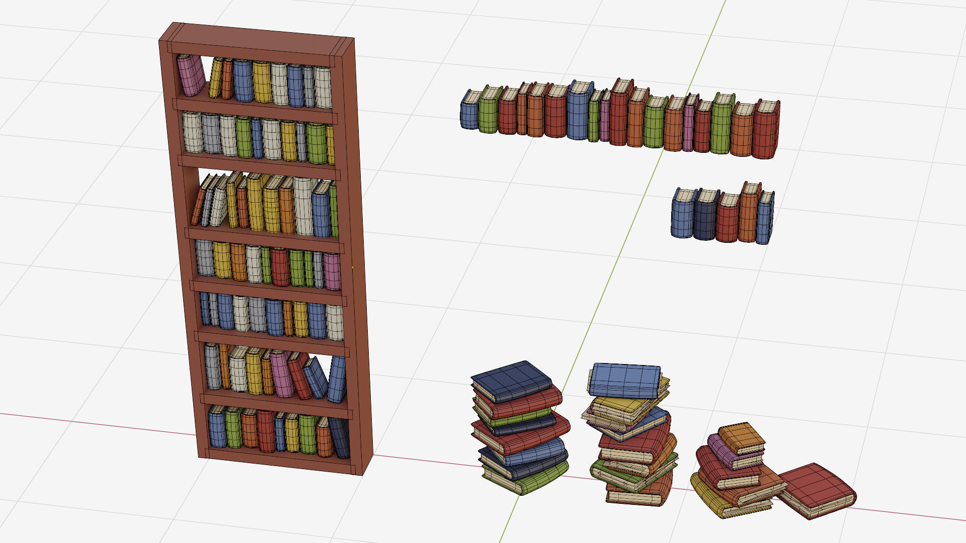 3D model Low poly books VR / AR / low-poly | CGTrader