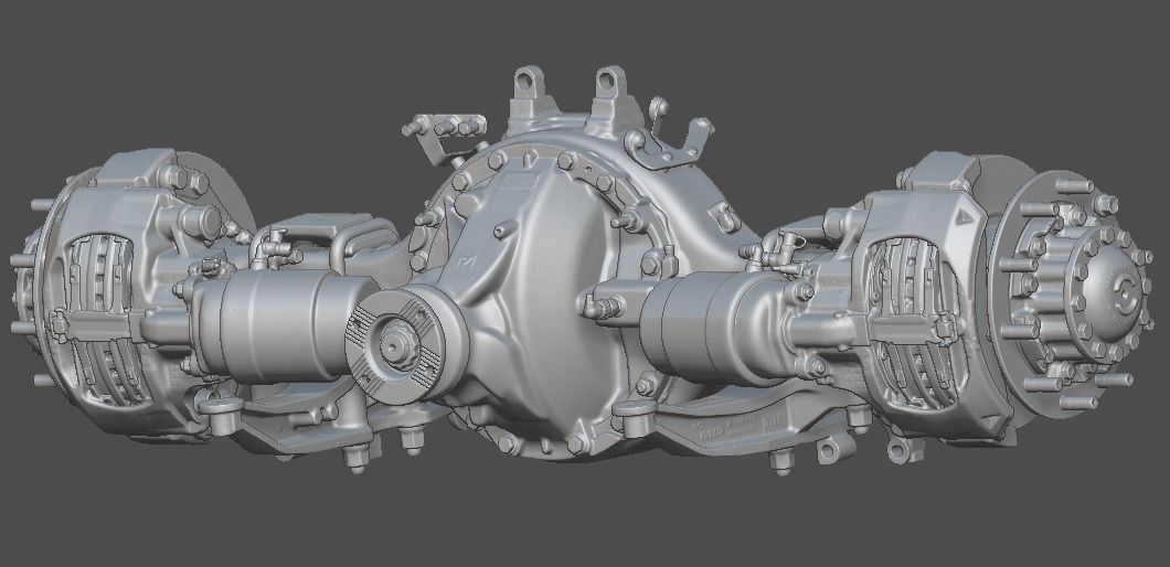 Truck Axle Iveco 3D model 3D printable | CGTrader