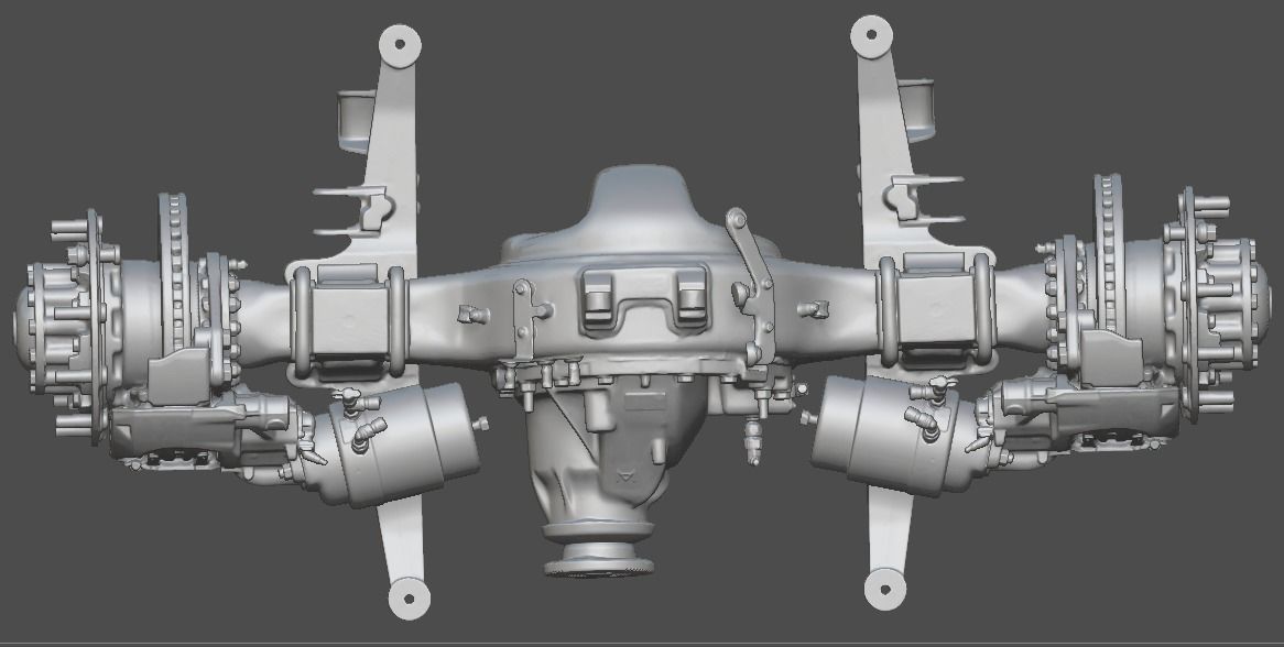 Truck Axle Iveco 3D model 3D printable | CGTrader