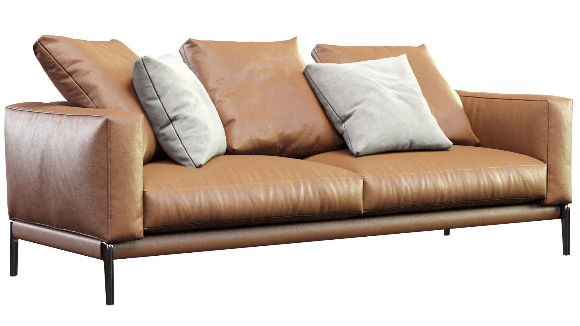 Leather Sofa Romeo By Flexform 3D model | CGTrader
