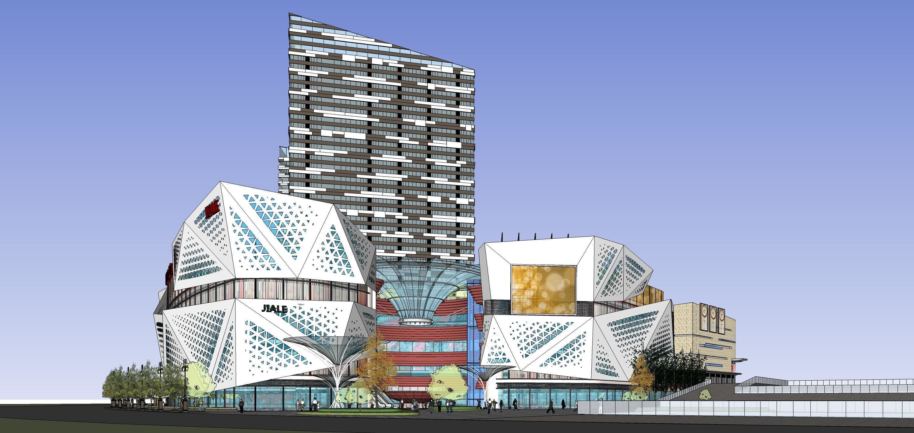 Sketchup Commercial Office Complex 207 3D model | CGTrader