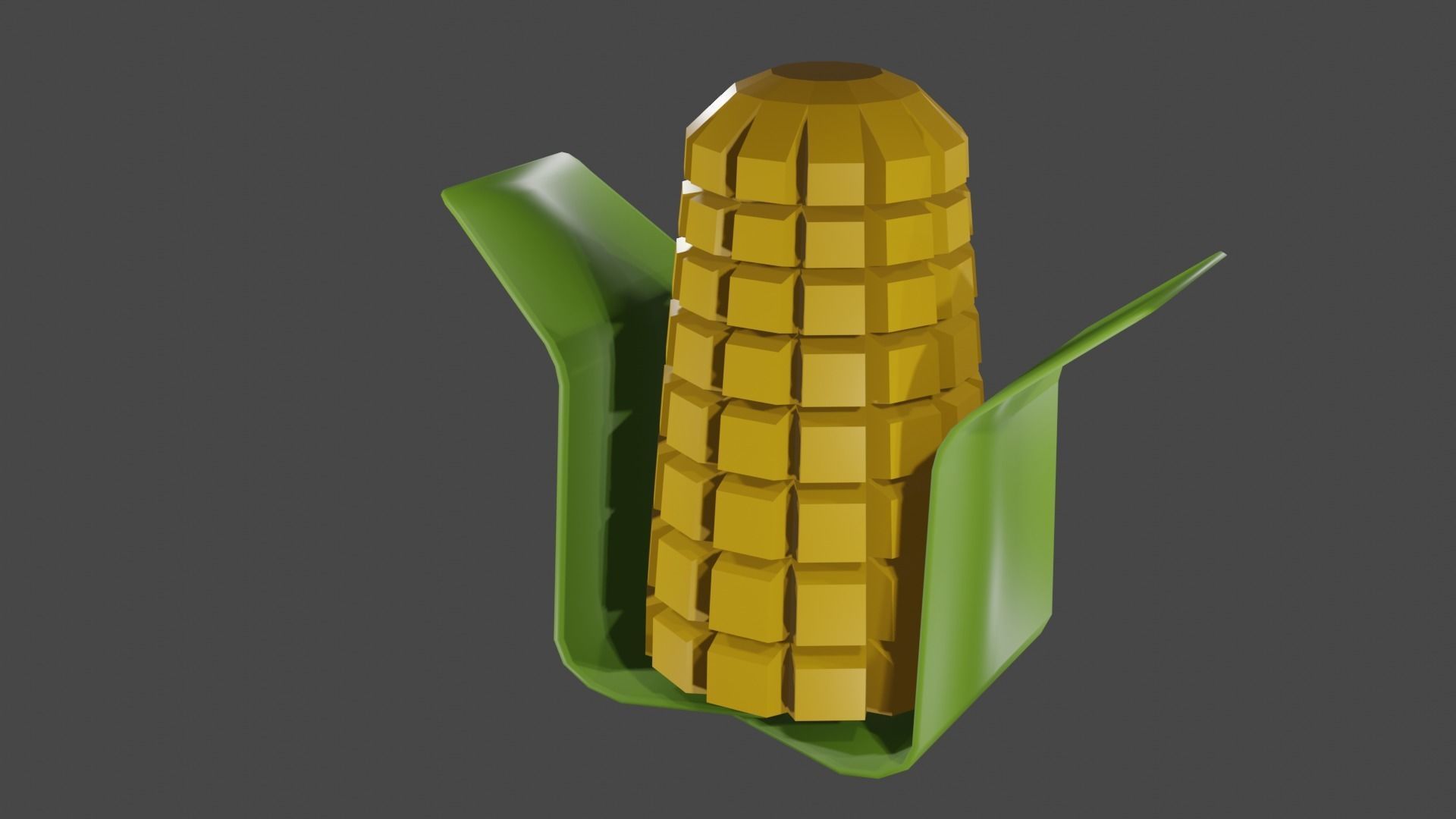 corn low-poly cob free 3D model | CGTrader