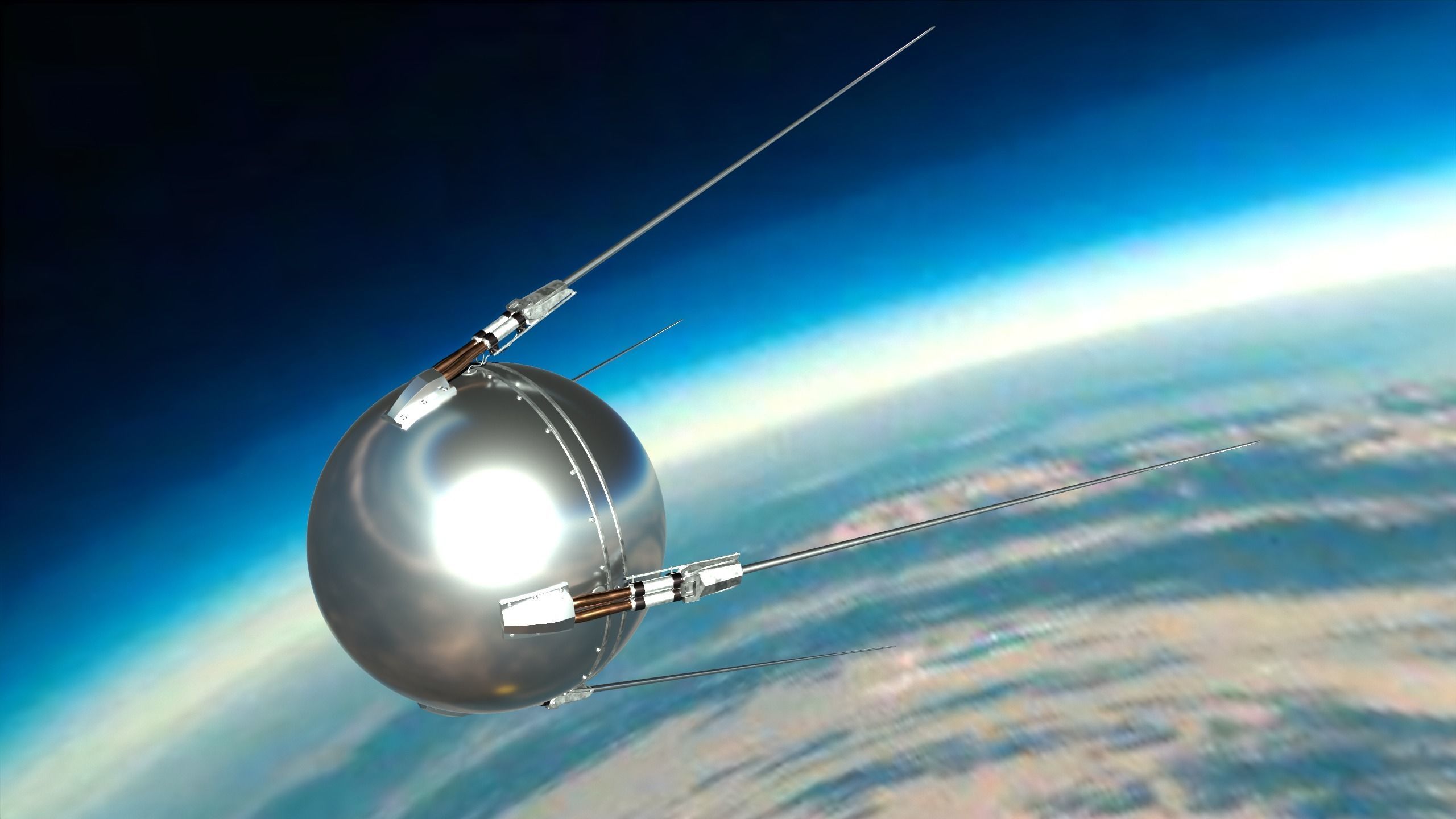 The first Soviet satellite 3D model | CGTrader