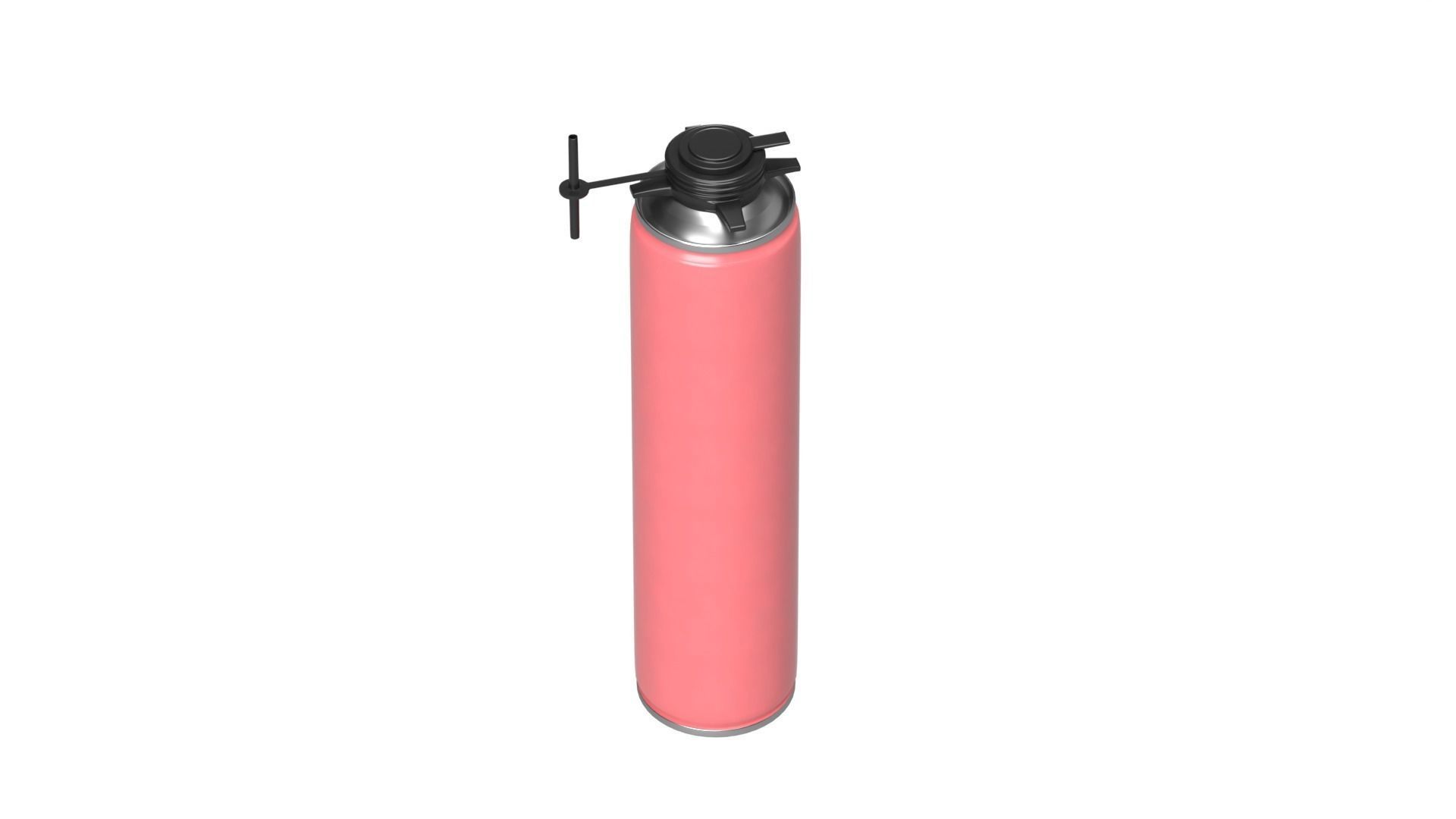 Polyurethane foam 750 ml wih tube open mockup 3D model | CGTrader