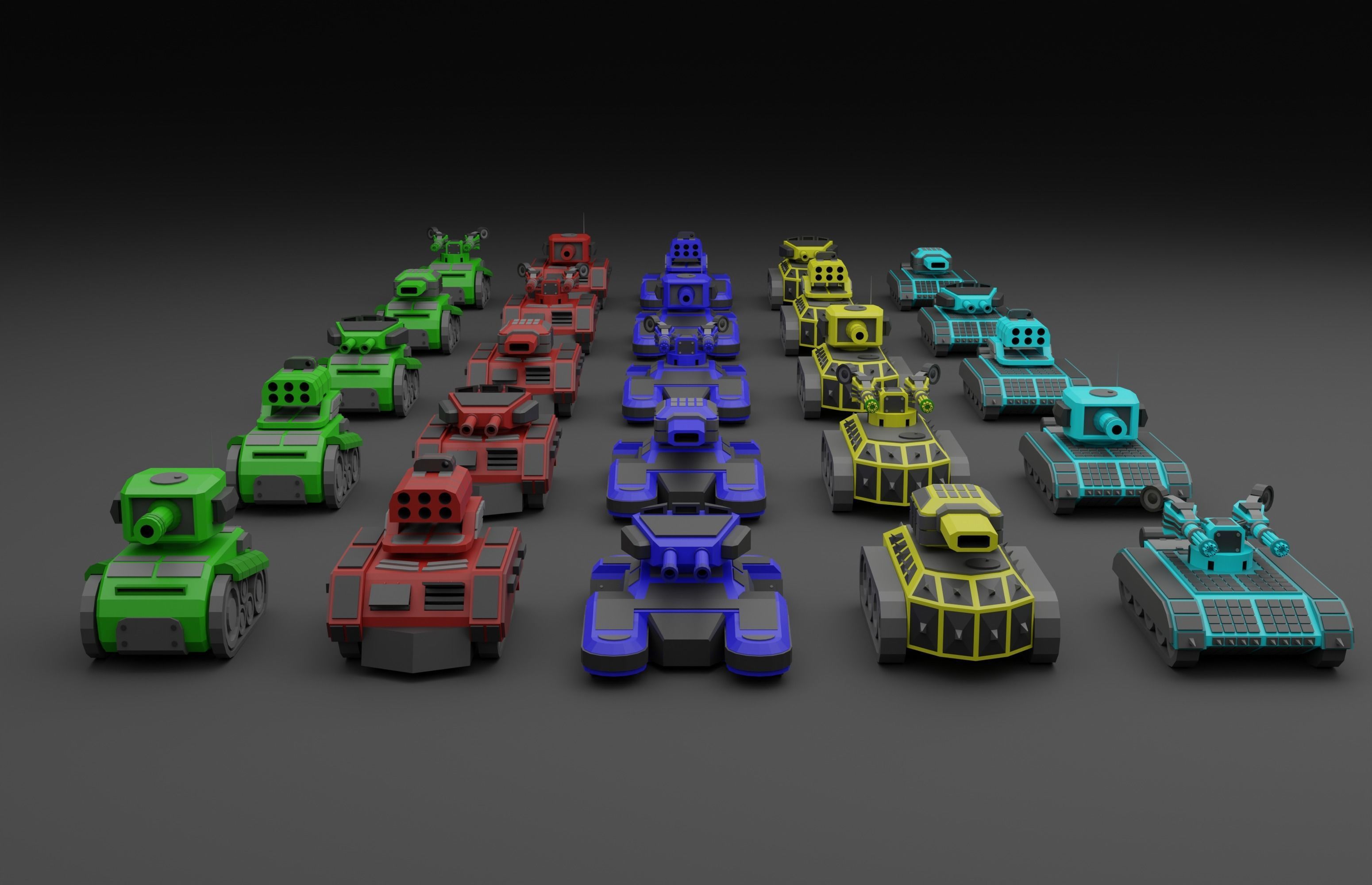 3D model Set of low-poly tank VR / AR / low-poly | CGTrader