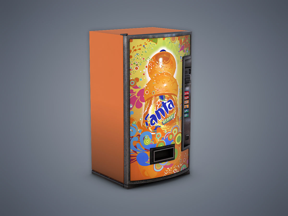 3D model Vending Machine Fanta VR / AR / low-poly | CGTrader