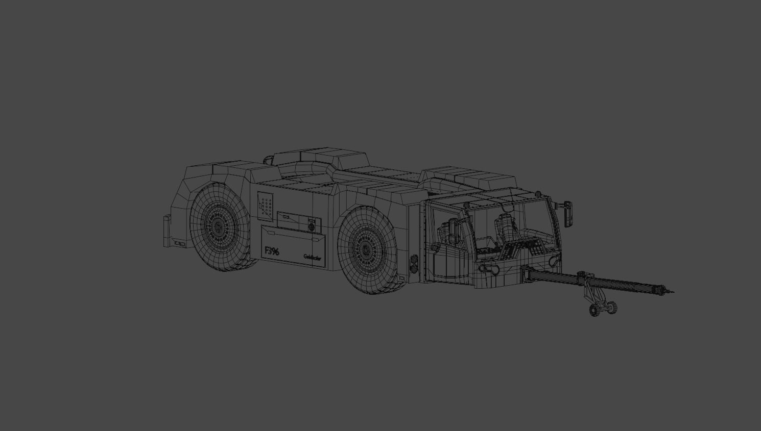 3D model Aircraft Pushback Vehicle - Goldhofer F396 VR / AR / low-poly ...
