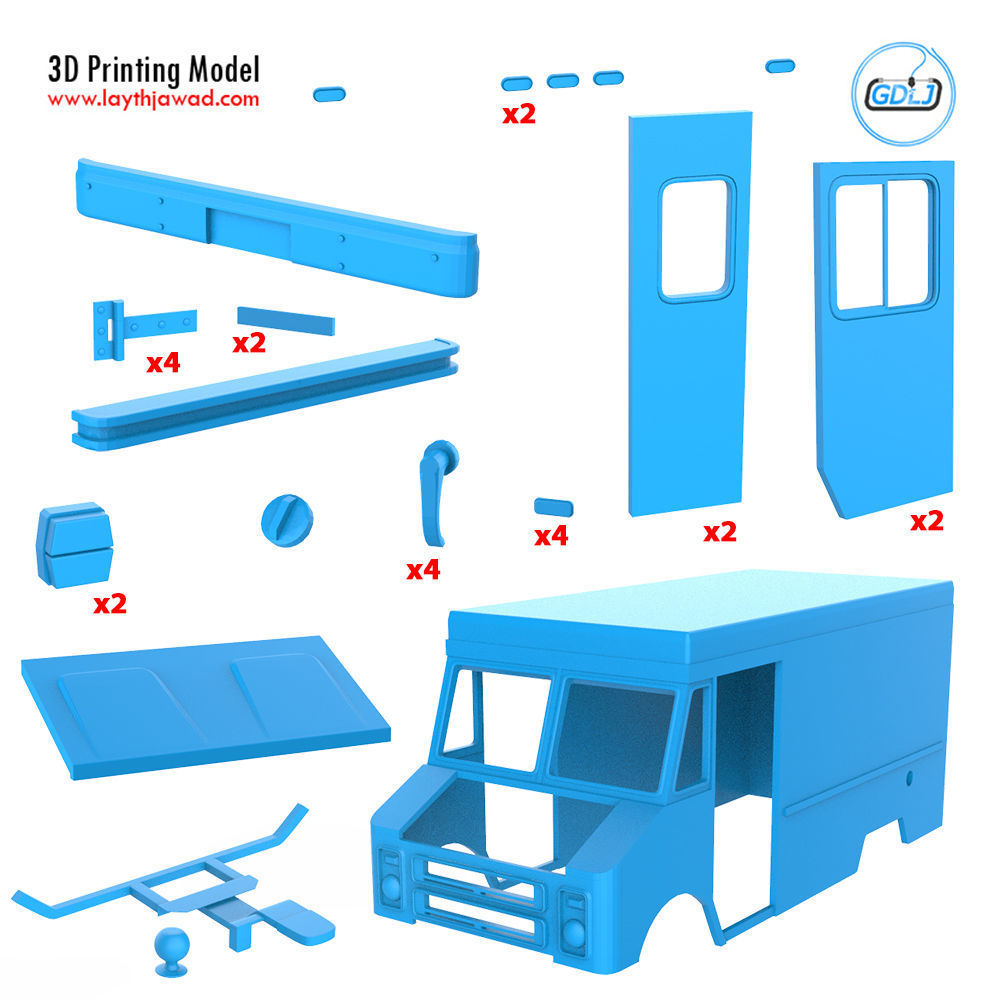 Step Van 3D model 3D printable | CGTrader