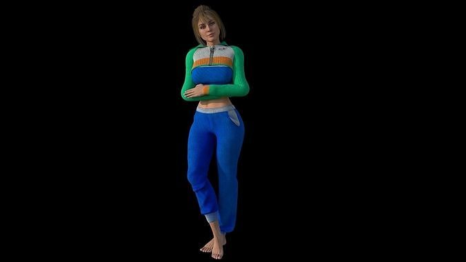 3D model Ana - Female Character with Rig VR / AR / low-poly | CGTrader