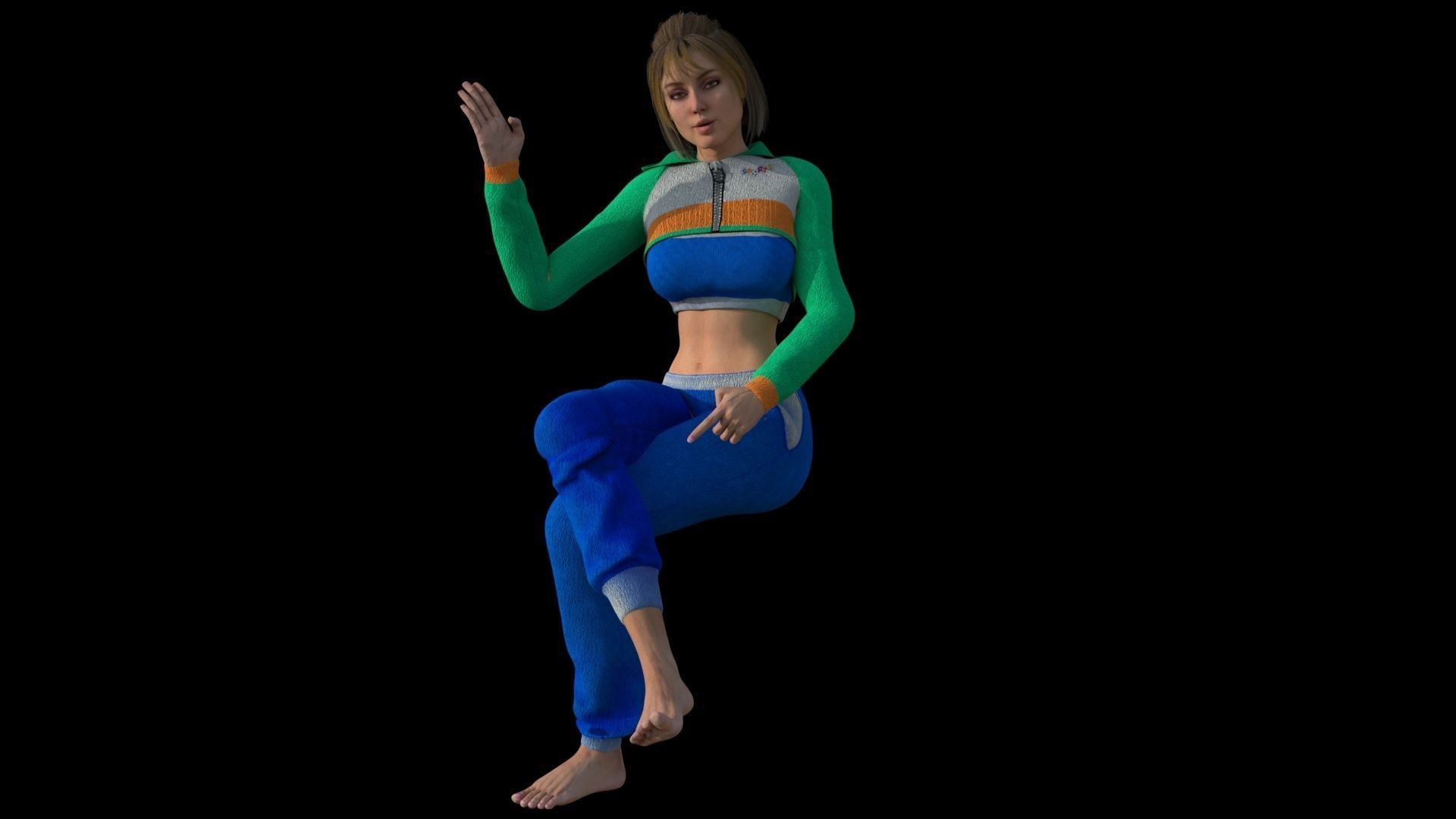 3D model Ana - Female Character with Rig VR / AR / low-poly | CGTrader
