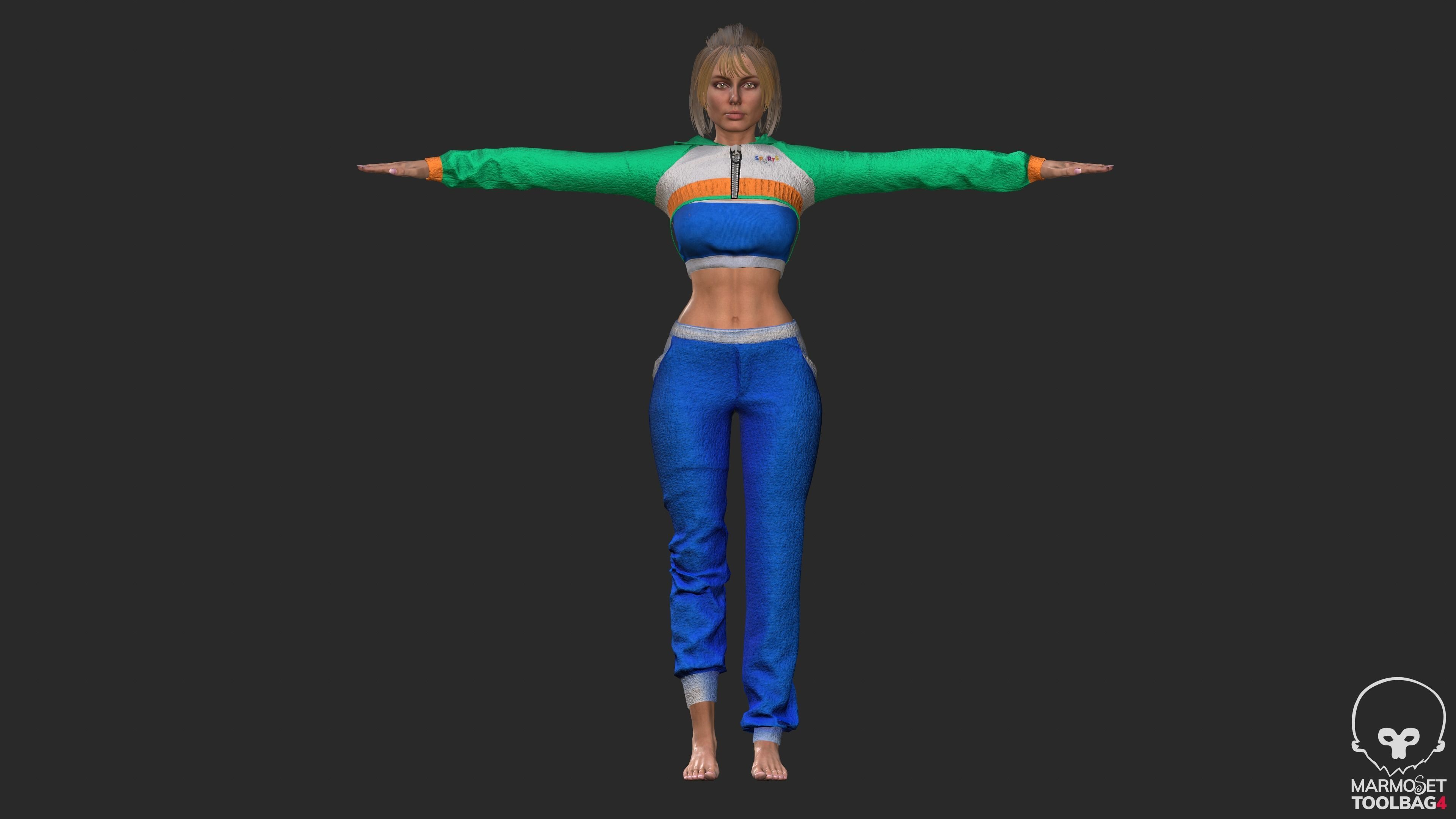 3D model Ana - Female Character with Rig VR / AR / low-poly | CGTrader