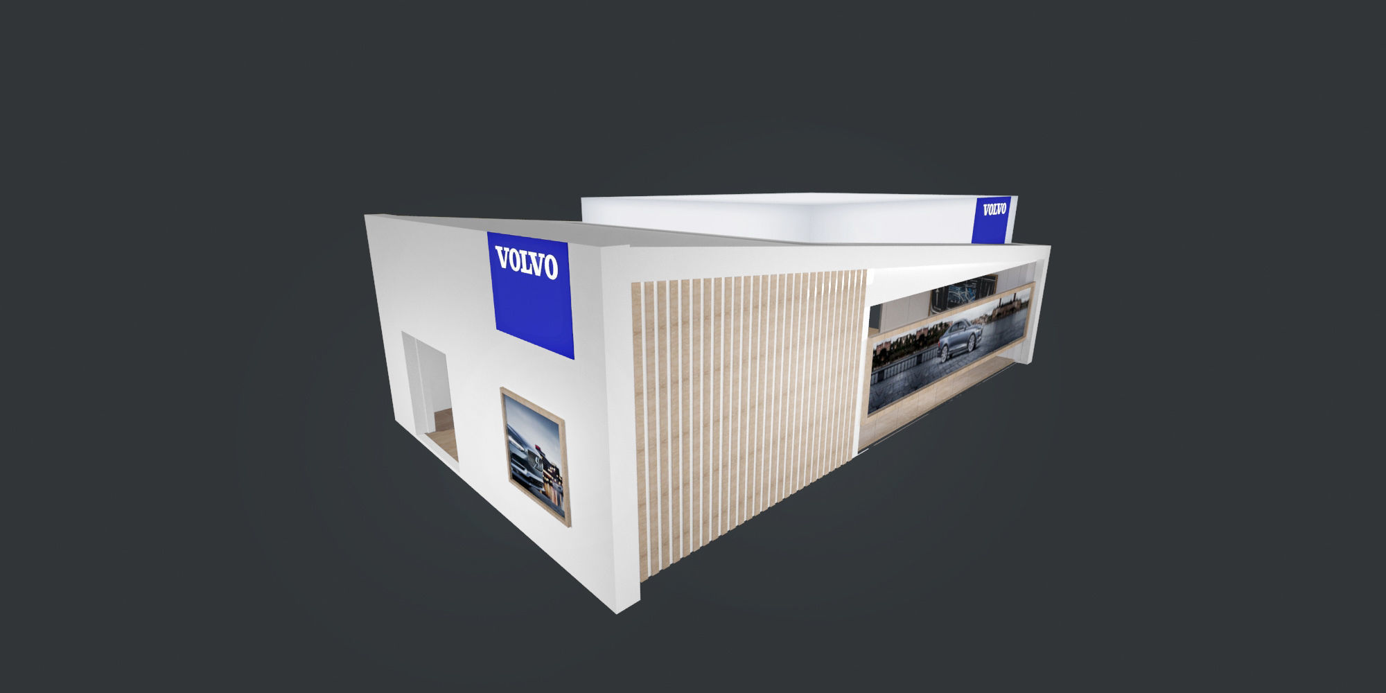 volvo pop up store booth 3D model | CGTrader