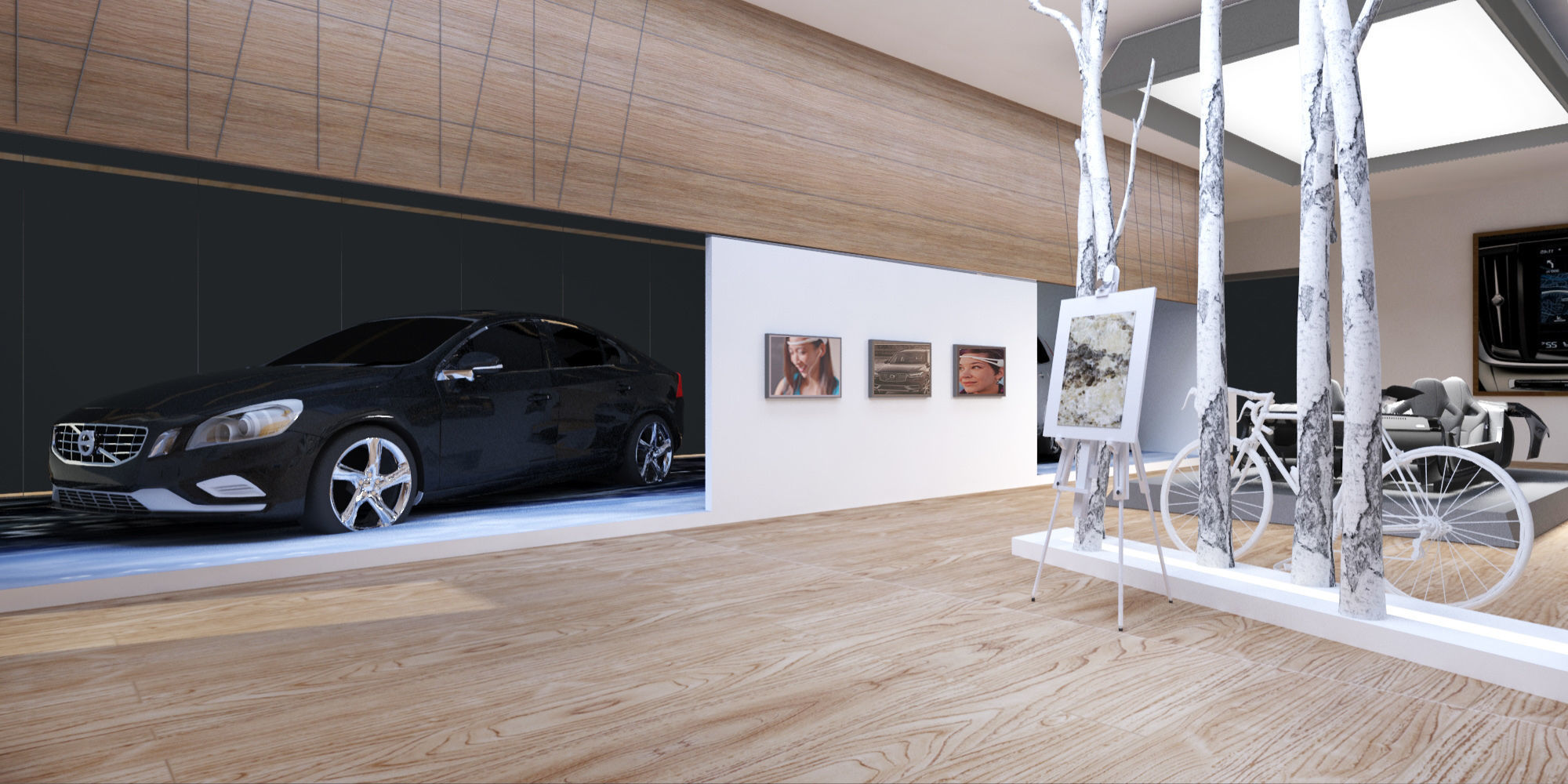 volvo pop up store booth 3D model | CGTrader
