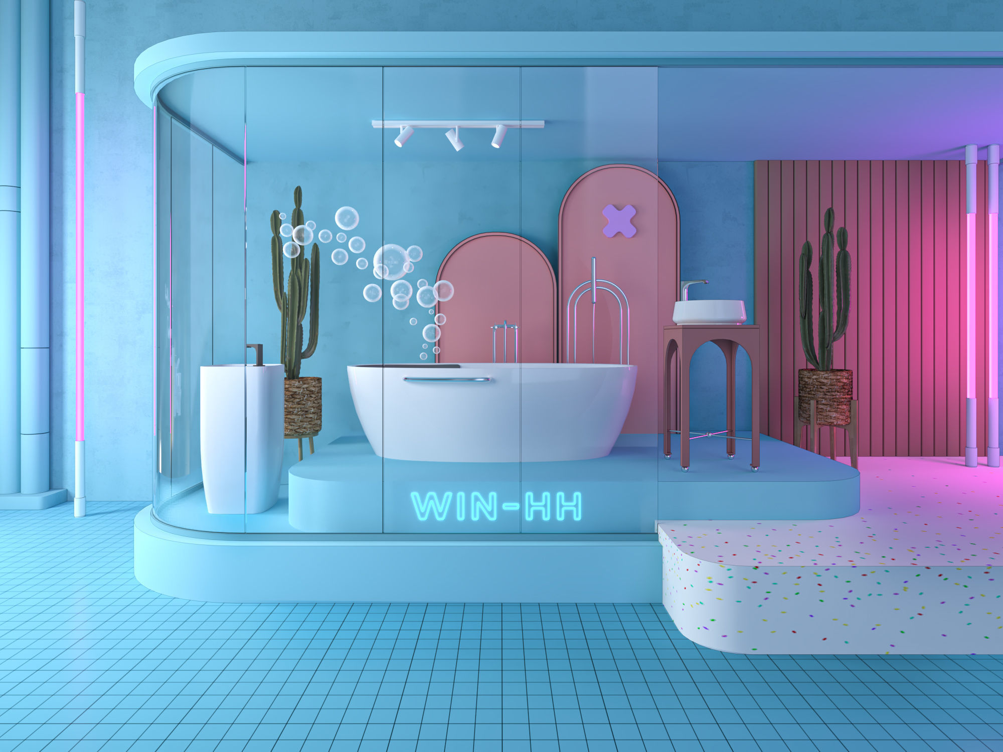 Sanitary Ware Exhibition 3D model | CGTrader