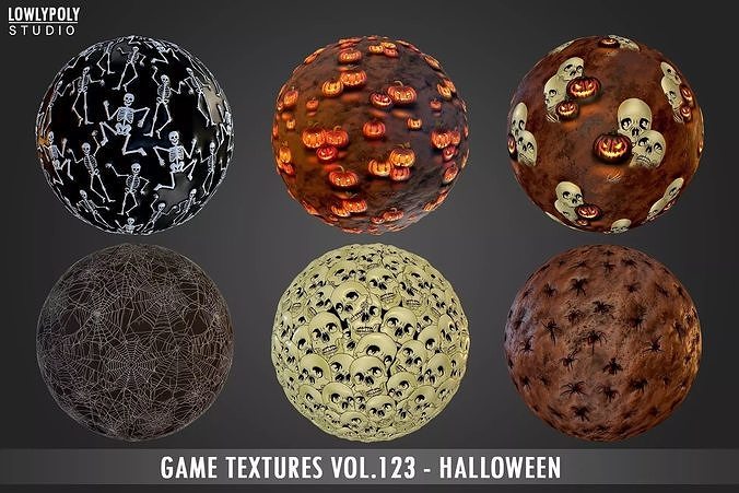 Texture Halloween Vol 123 - Stylized Textures VR / AR / low-poly | CGTrader
