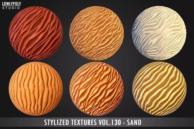 Texture Sand Vol 130 - Stylized Textures VR / AR / low-poly | CGTrader