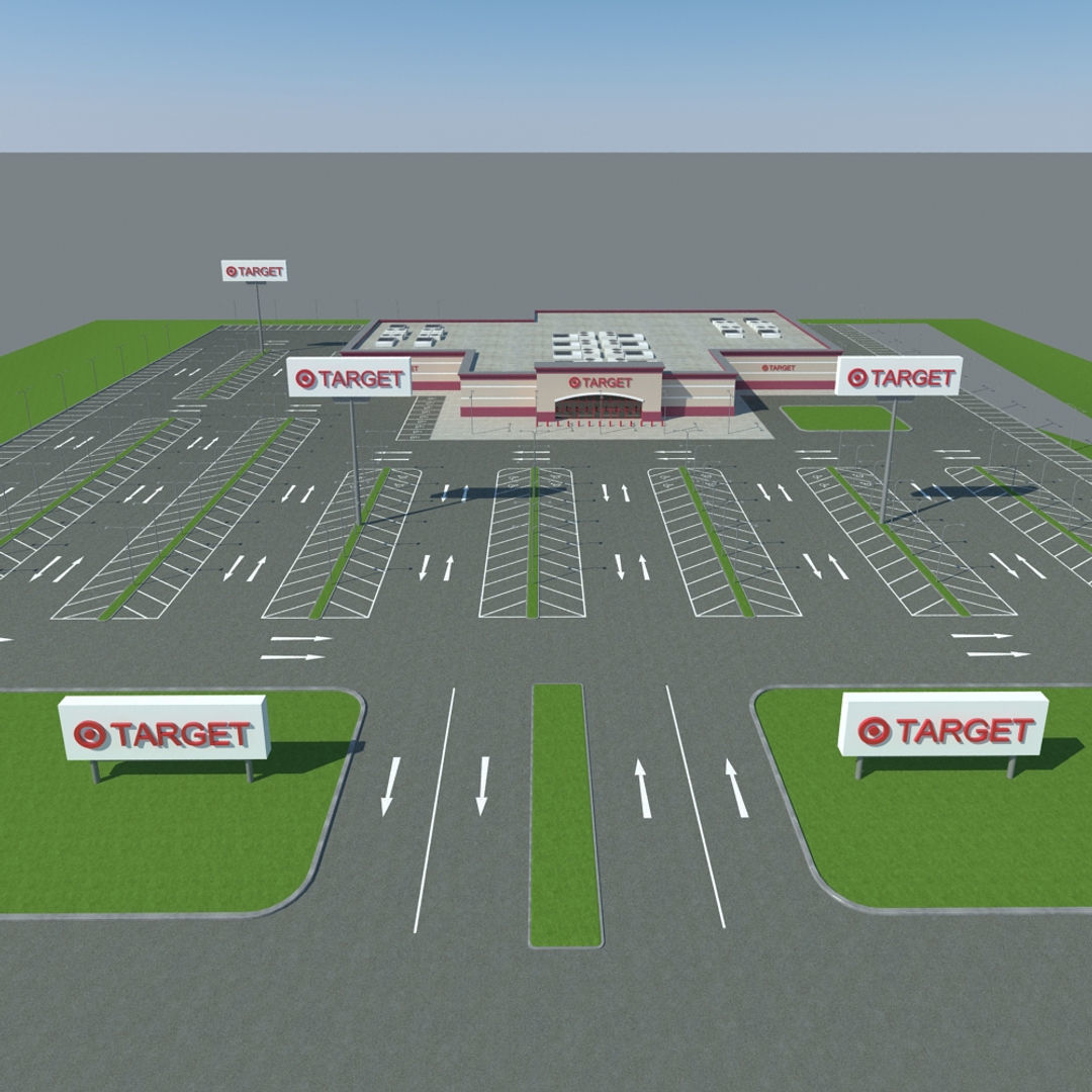 Target with Parking Lot 3D model | CGTrader