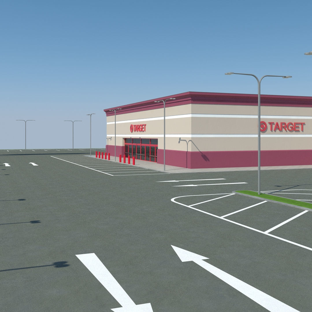 Target with Parking Lot 3D model | CGTrader