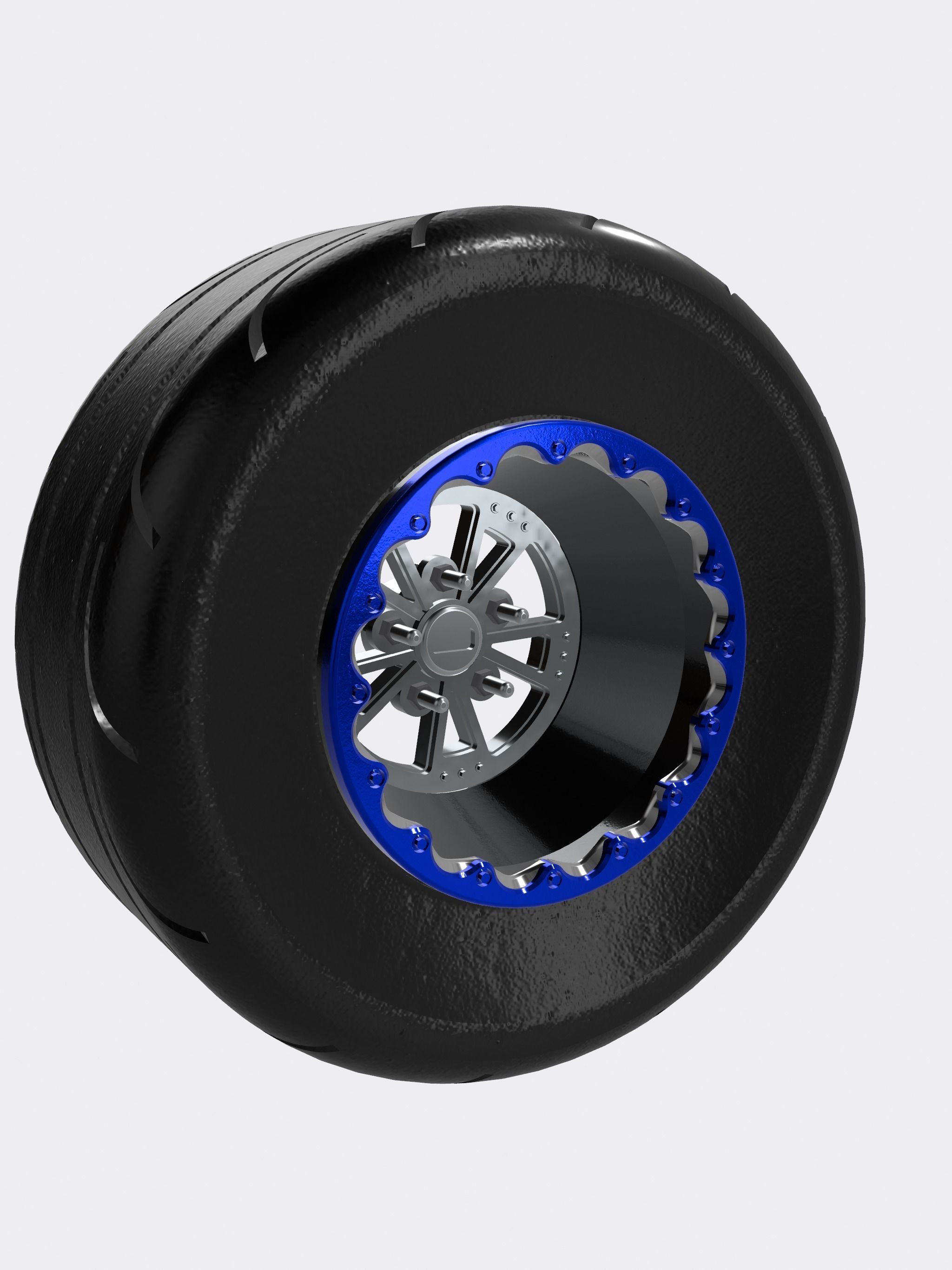 Drag Wheel COMBO RC Components Hammer 15inch Radial 3D model 3D ...