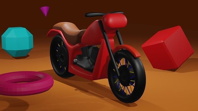 toy motorcycle free 3D model | CGTrader