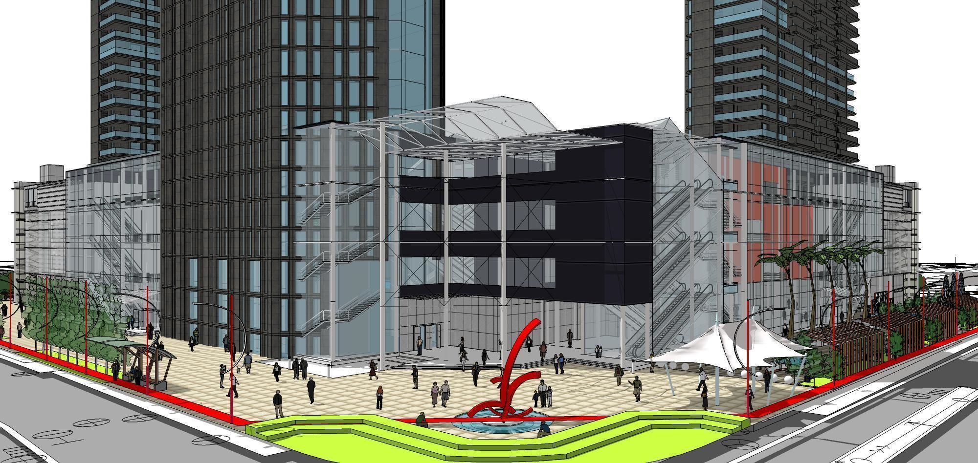 Sketchup Commercial Office Complex 242 3D model | CGTrader