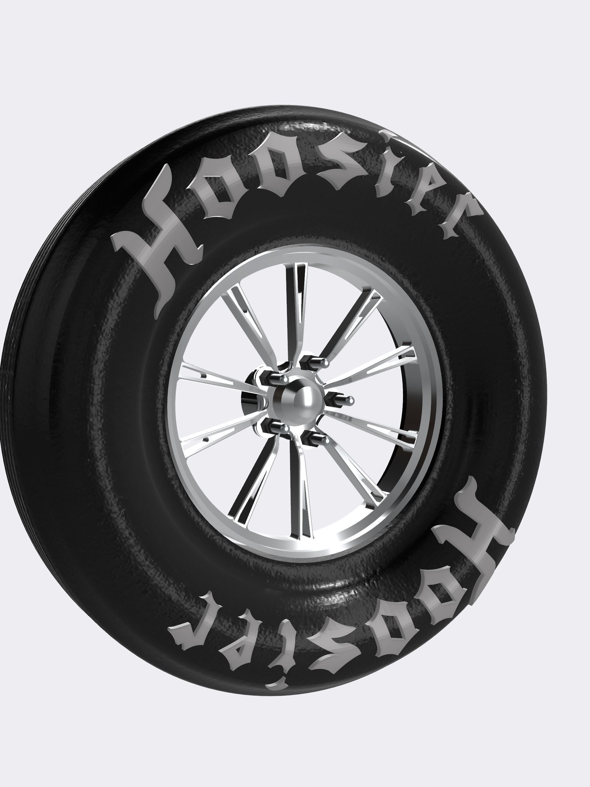 Drag Wheel COMBO Front RC Components Hammer 17inch 5 stud 3D model 3D ...