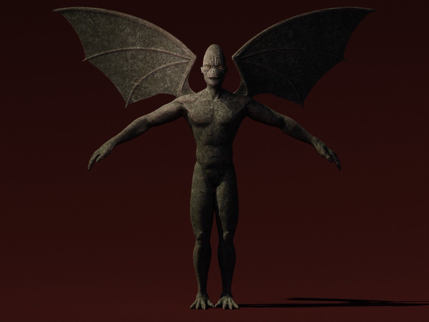 3D model Gargoyle demon with wings VR / AR / low-poly | CGTrader