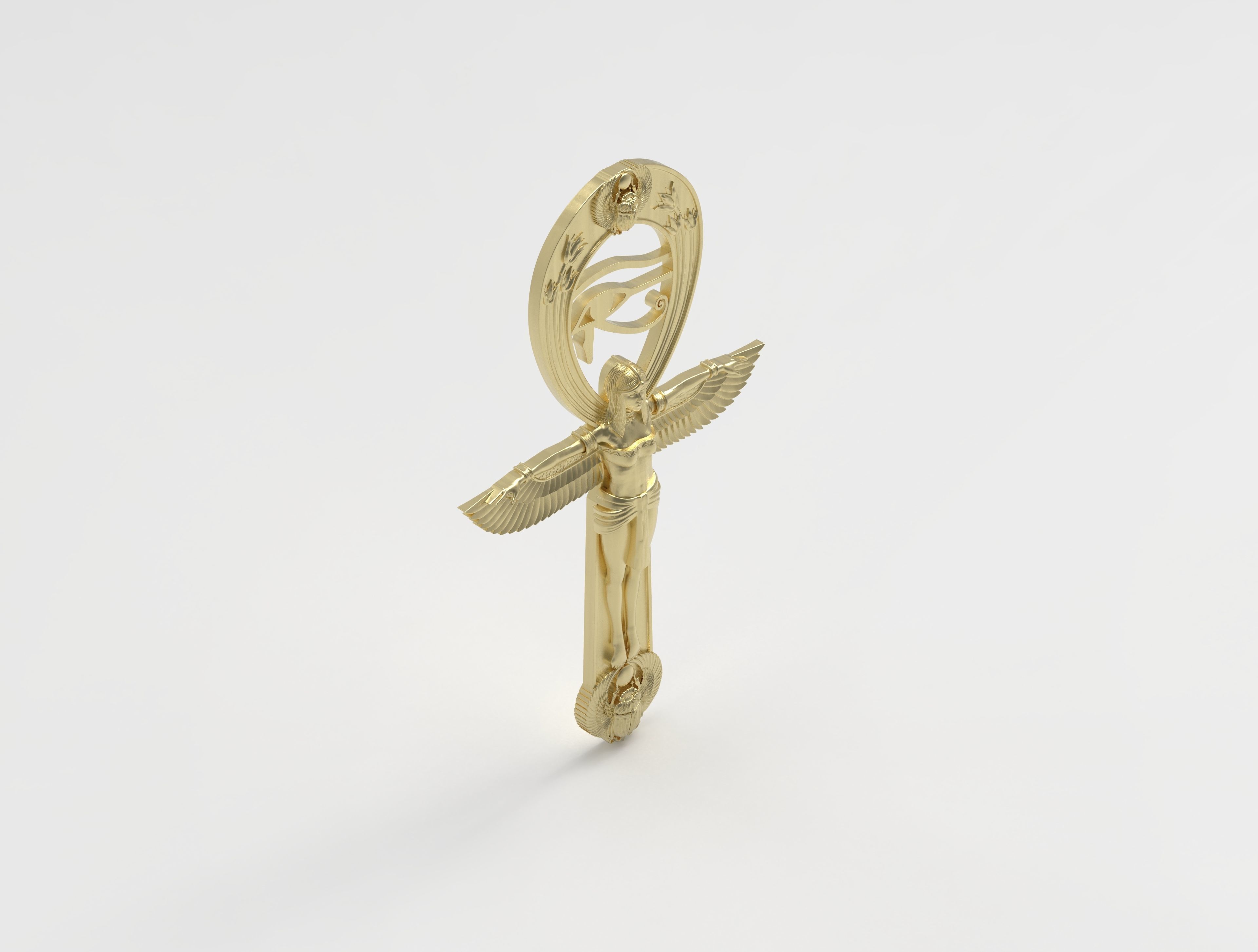 ISIS ANKH WITH SCARAB AND HORUS EYE 3D model 3D printable | CGTrader