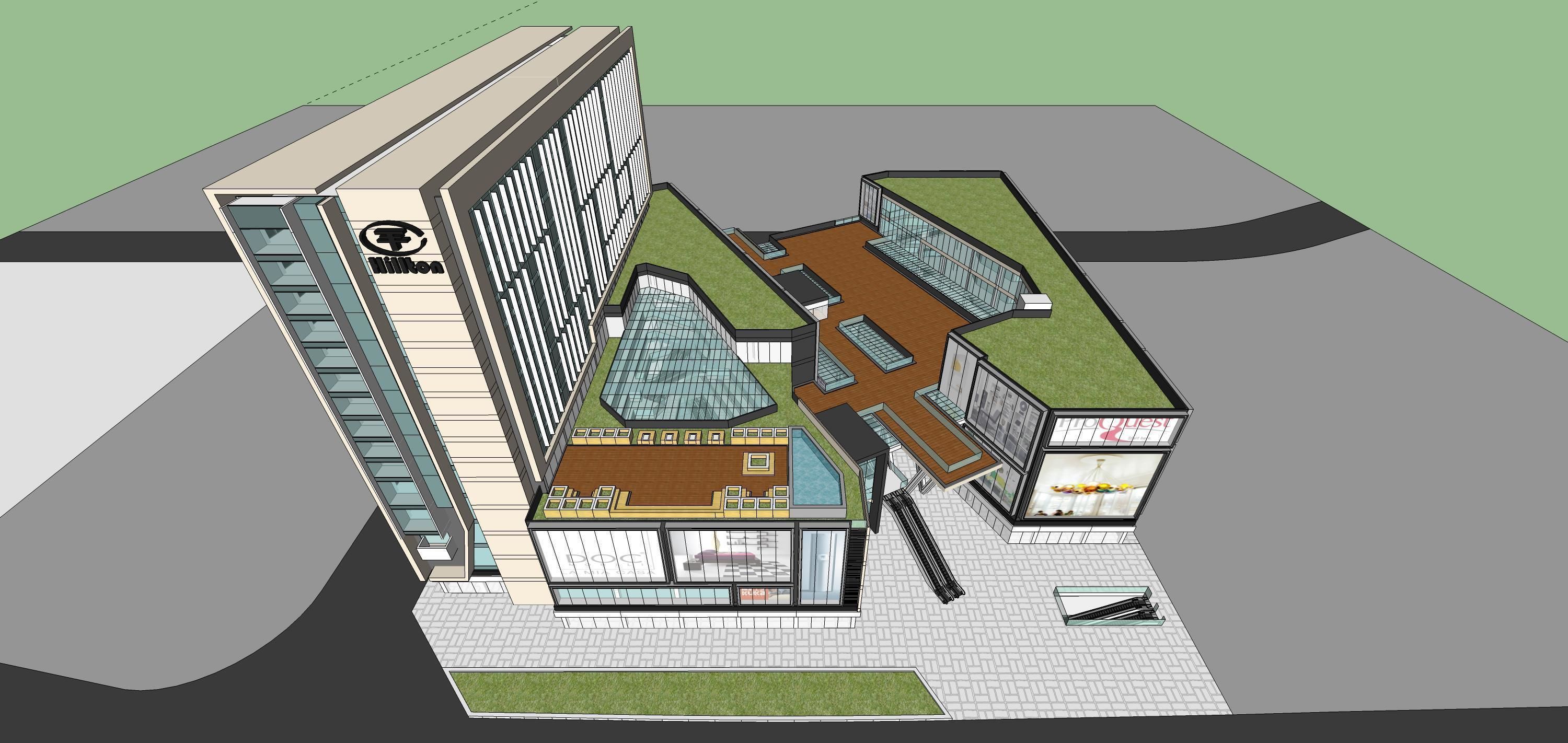 Sketchup Commercial Office Complex F1 3D model | CGTrader