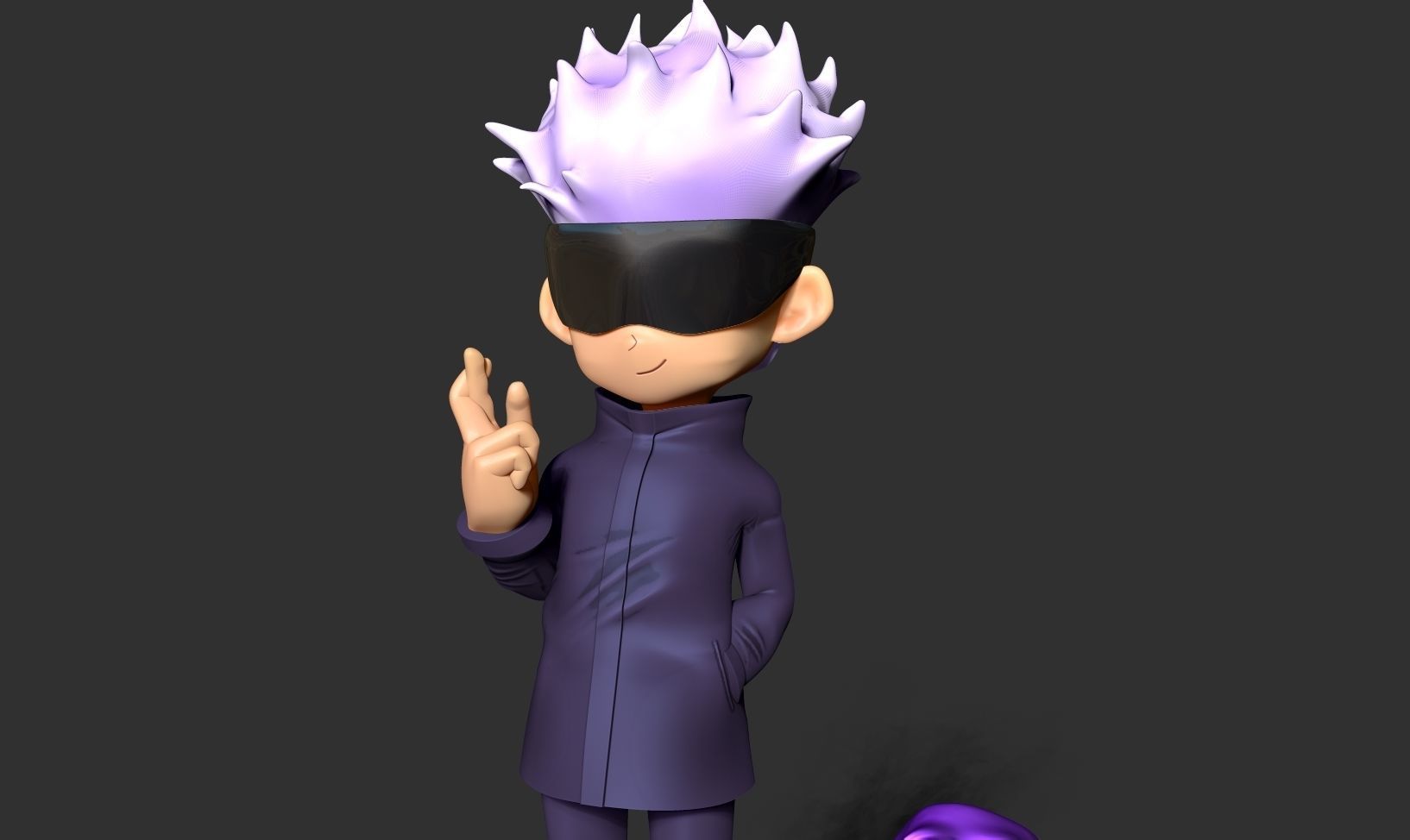 Satoru Gojo chibi 3D model 3D printable | CGTrader