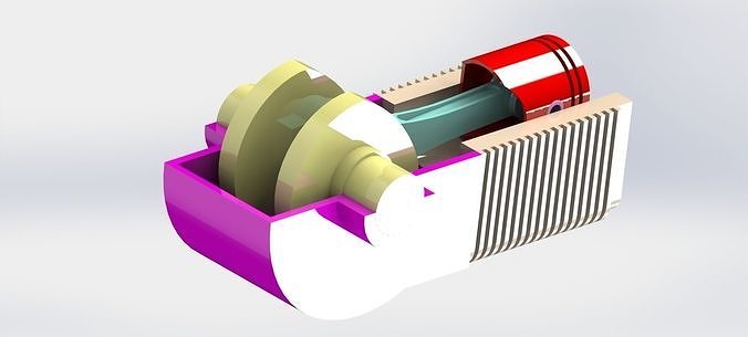 3D model Engine - animation VR / AR / low-poly | CGTrader