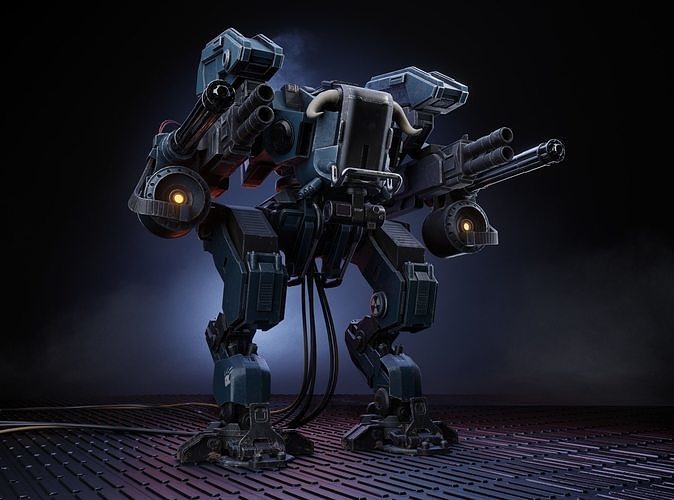 3D model Low Poly game redy asset MECH-K3 VR / AR / low-poly | CGTrader