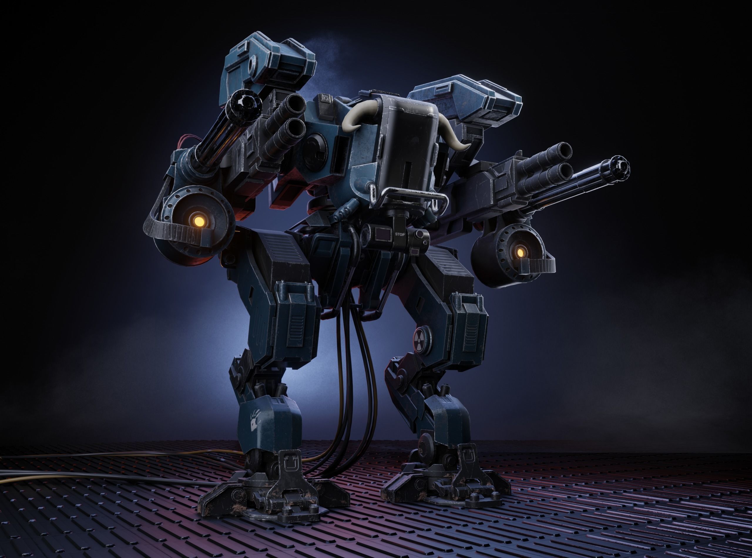 3D model Low Poly game redy asset MECH-K3 VR / AR / low-poly | CGTrader