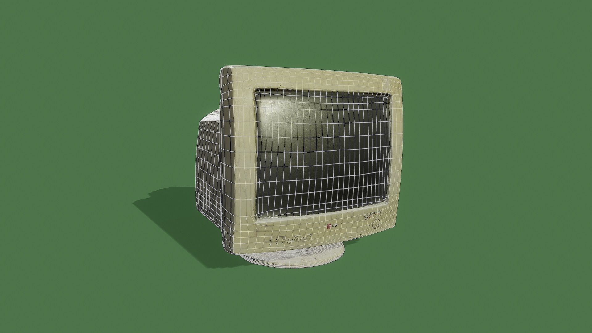 3D model 3D Scan Old Monitor 02 VR / AR / low-poly | CGTrader