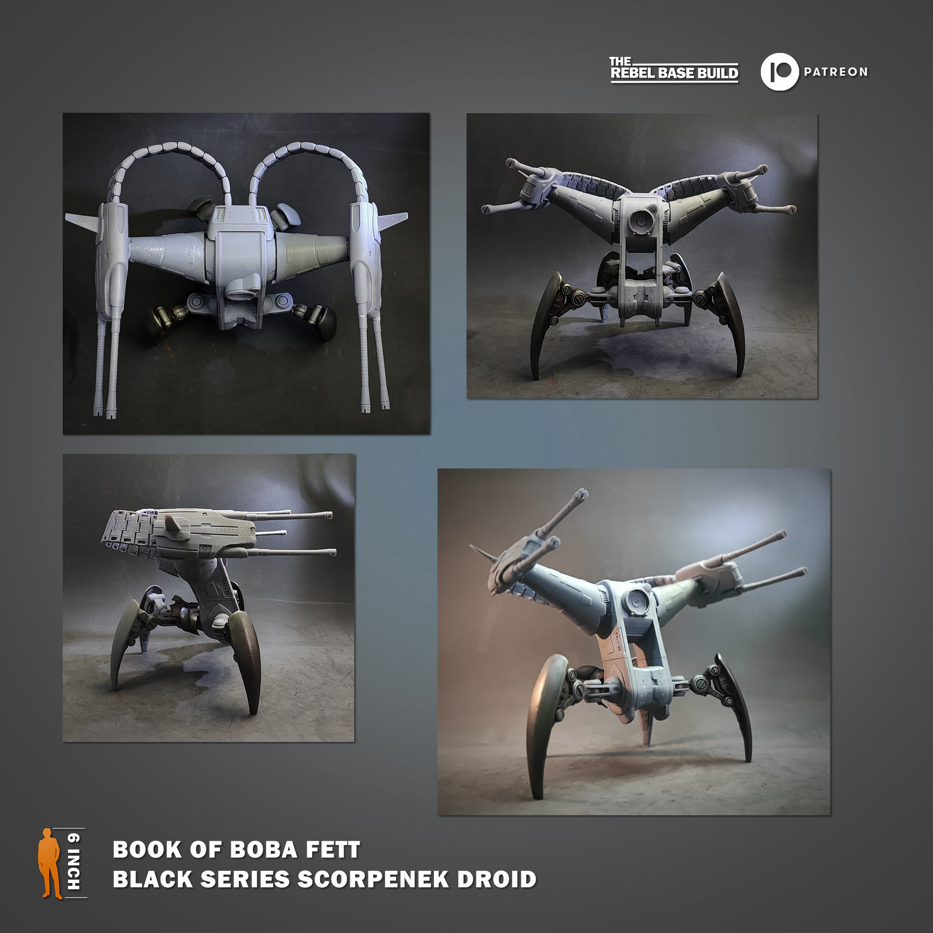 Black Series Scorpenek Droid - cut for smaller printers 3D model | CGTrader