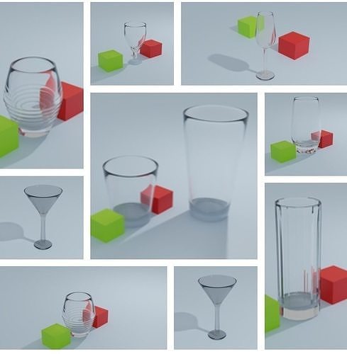 Glass Pack 3D model | CGTrader