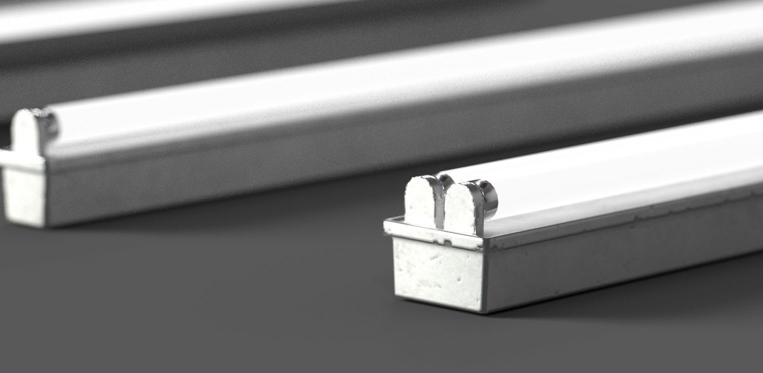 3D model Fluorescent Lights VR / AR / low-poly | CGTrader